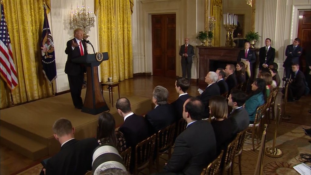 President Trump defends administration from Russia concerns in first ...